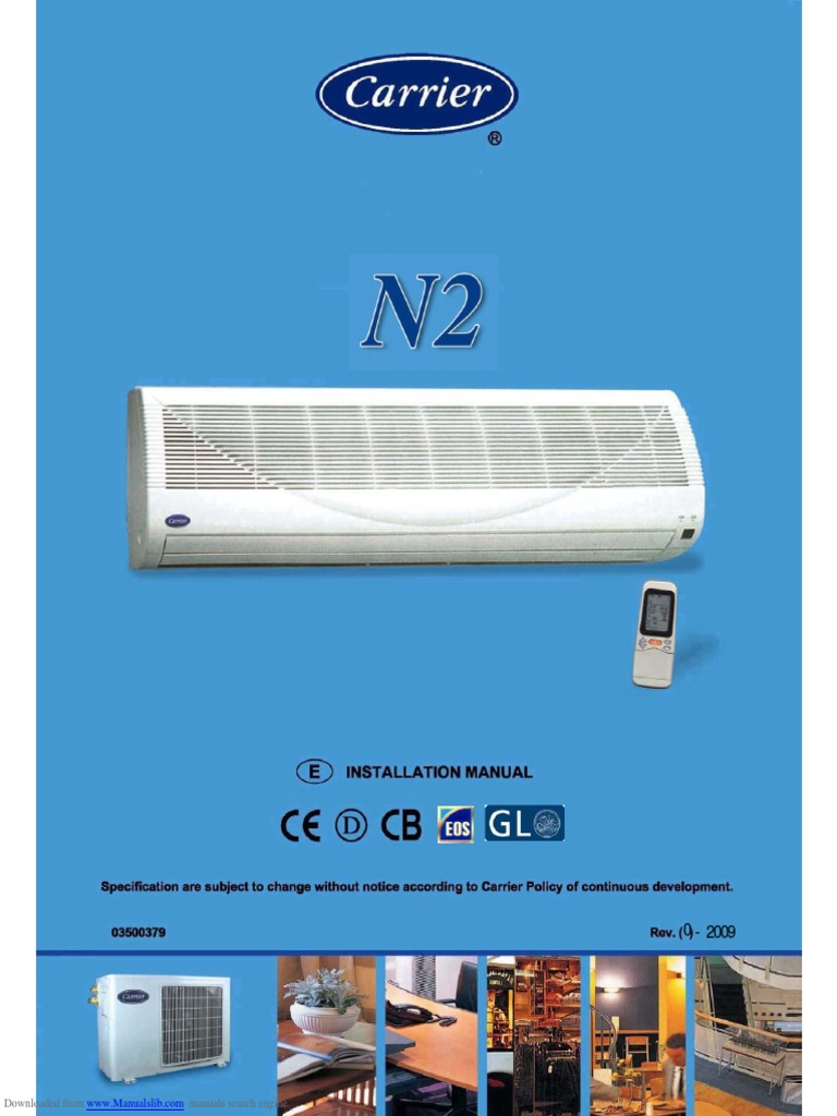 Carrier Split AC Installation Manual | PDF