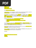 Template Letter 3 Internal Secondment | PDF | Finance & Money Management
