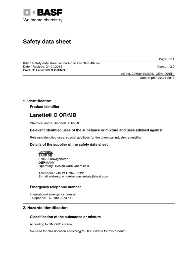 MSDS 000000000030608419 en | PDF | Dangerous Goods | Workplace