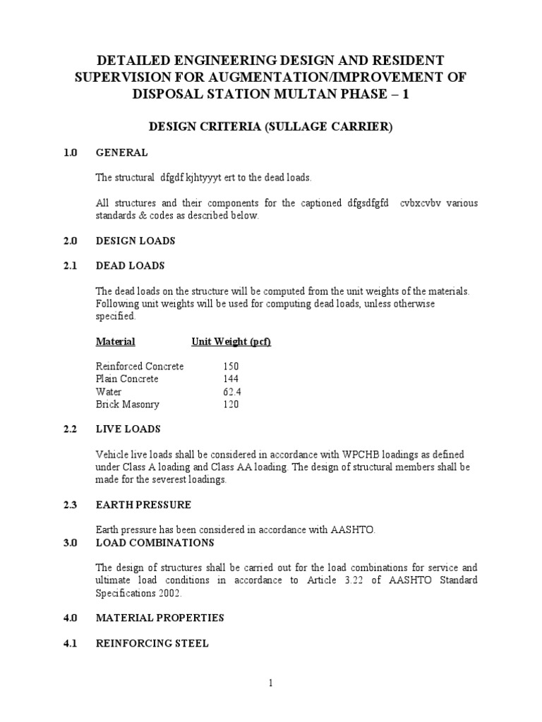 Design Criteria AA 3363 | PDF | Concrete | Civil Engineering