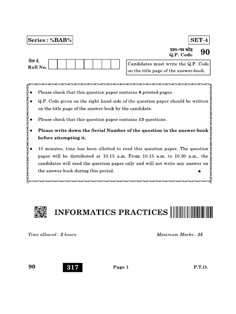 90 - Informatics Practices | PDF
