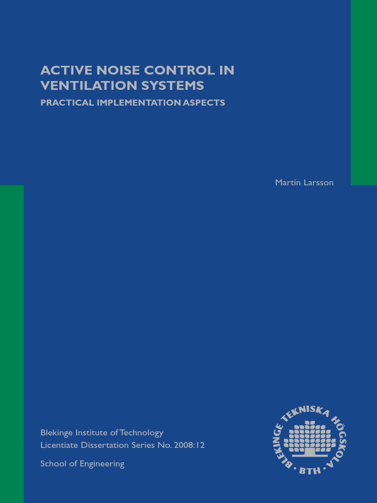 Active Noise Control In Ventilation Systems Practical Implementation Aspects Pdf