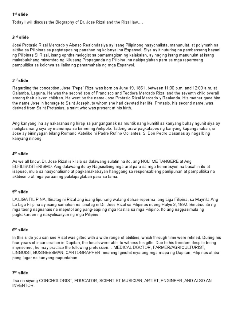 Individual Rizal Task Script | PDF