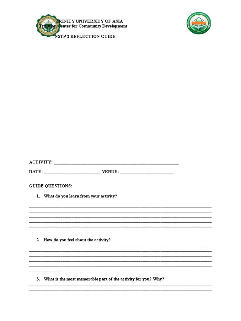 NSTP_REFLECTION-GUIDE (1) | PDF