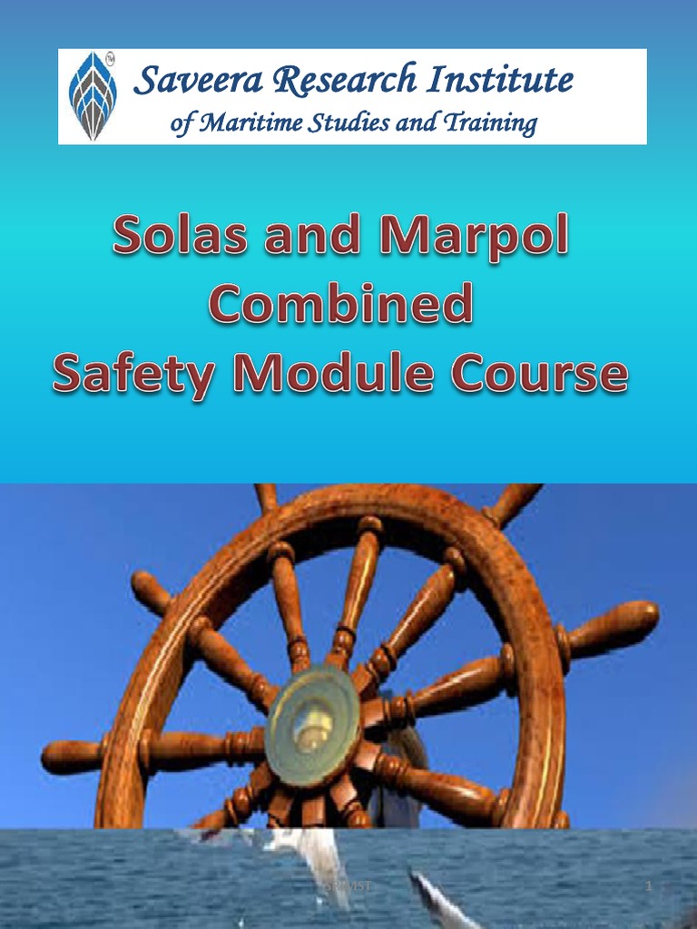Solas and Marpol Combined Safety Course | PDF | Treaty | Petroleum