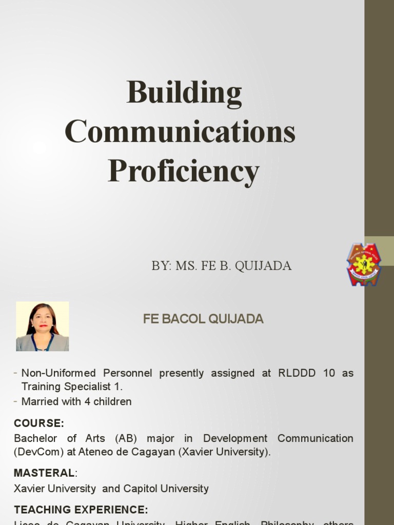 Mod 2.1 Building Communications Proficiency (IOBC) (Lecture) - Revised | PDF | Communication ...