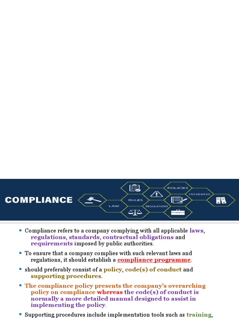 Compliance (Part 2) | PDF | Regulatory Compliance | Internal Control