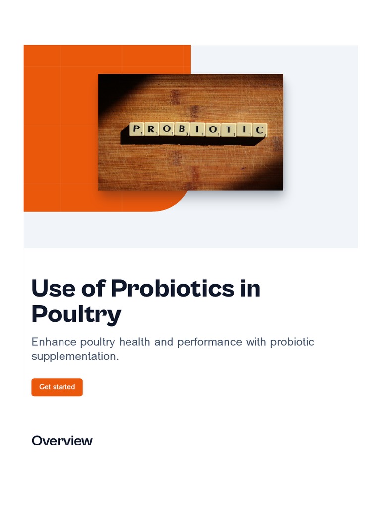Use of Probiotics in Poultry | PDF | Probiotic | Gastrointestinal Tract