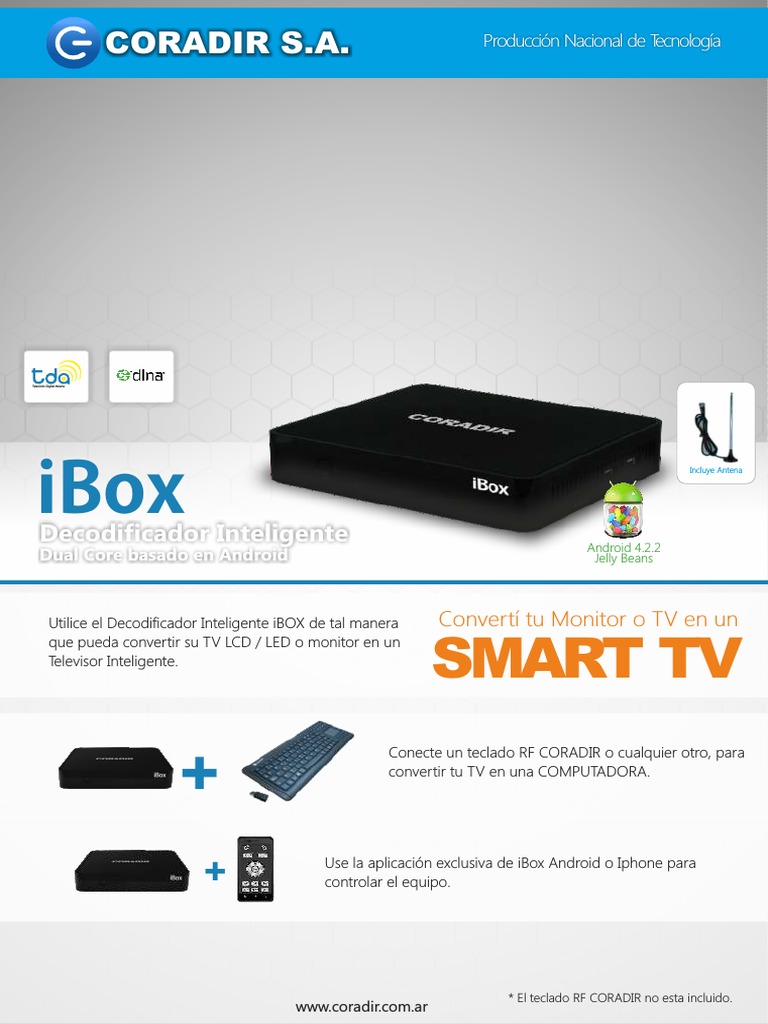 Convierte TV en Smart TV con iBOX | PDF | Televisión | Tecnología digital