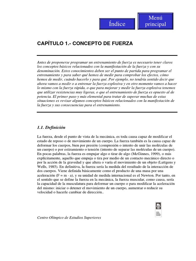CEO 01 - Fuerza Muscular | PDF | Músculo esquelético | Fuerza
