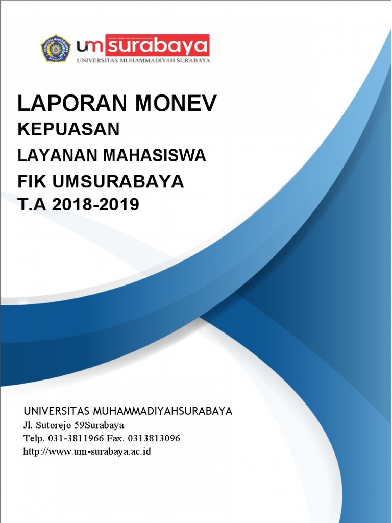 Laporan Monev Kepuasan Layanan Kemahasiswaan 18 19 Rev | PDF