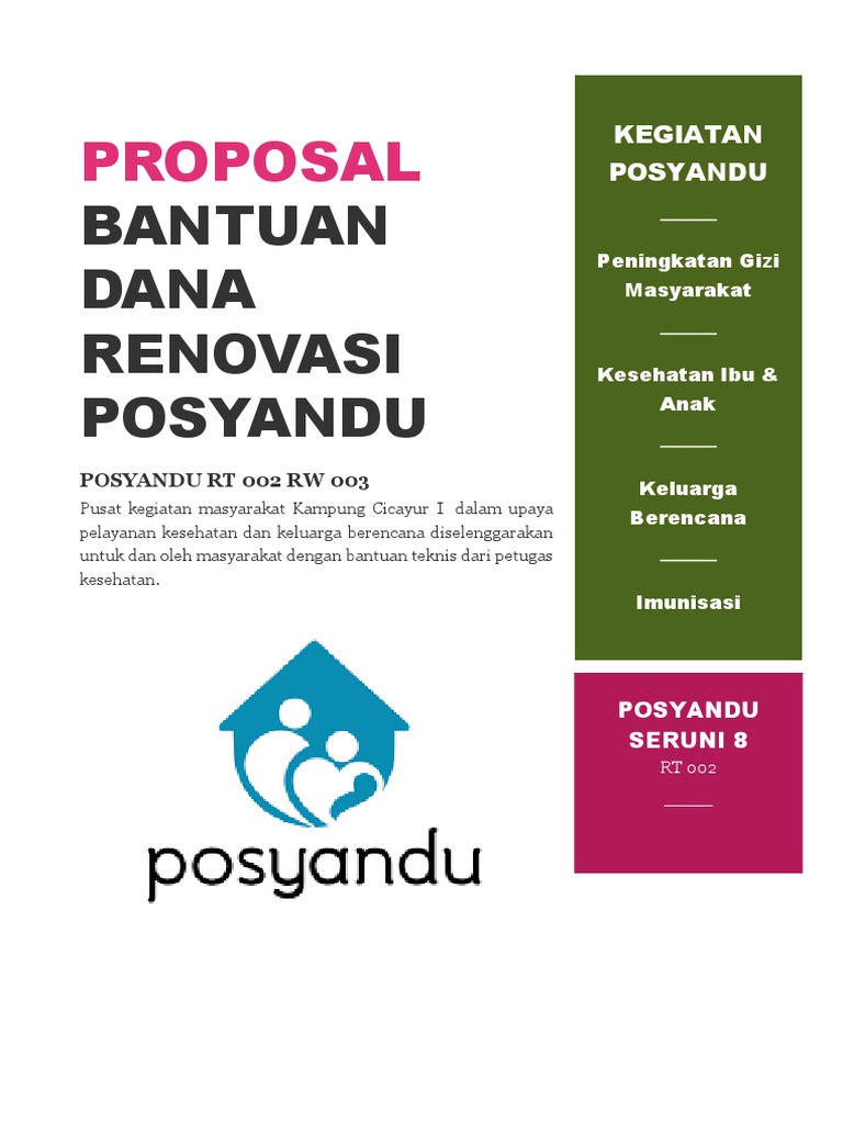 PROPOSAL_BANTUAN_DANA_POSYANDU | PDF