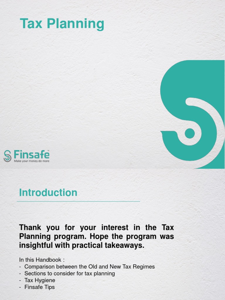 Handbook - Tax Planning Level 1 | PDF | Economies | Money