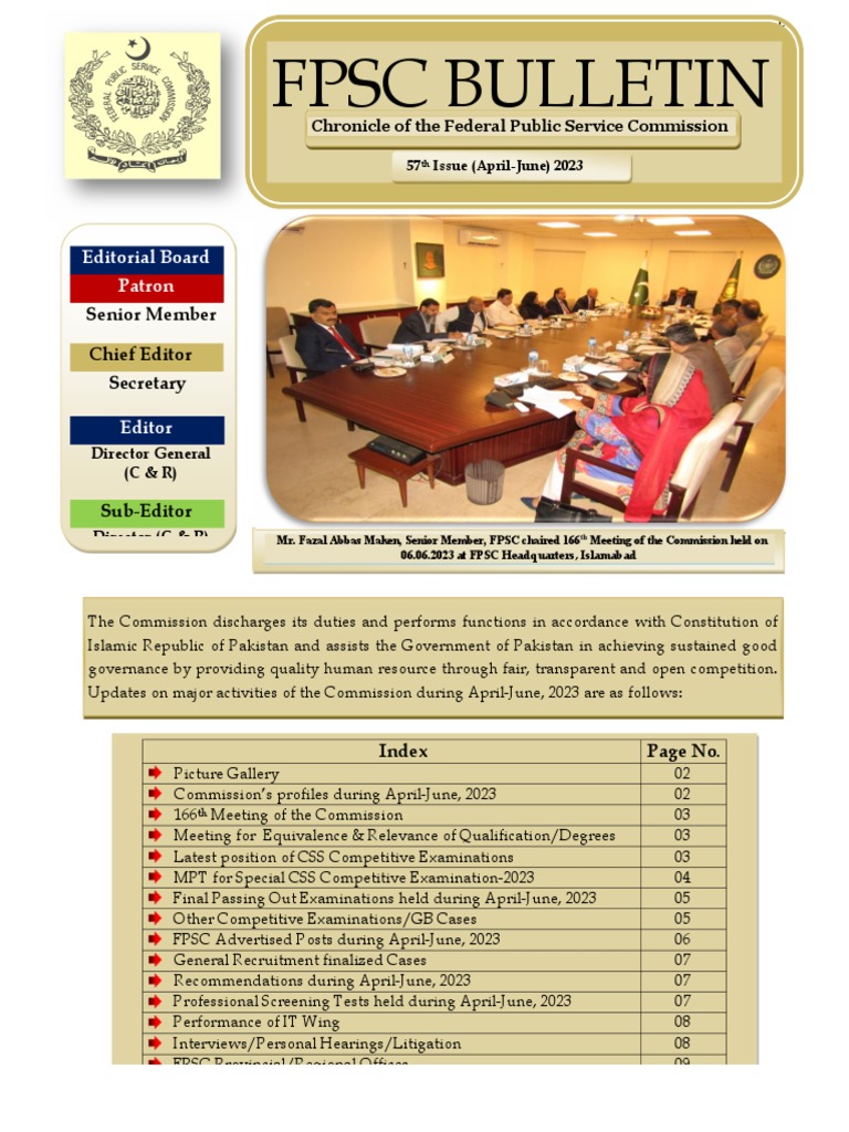 FPSC News Bulletin 57th Edition | PDF