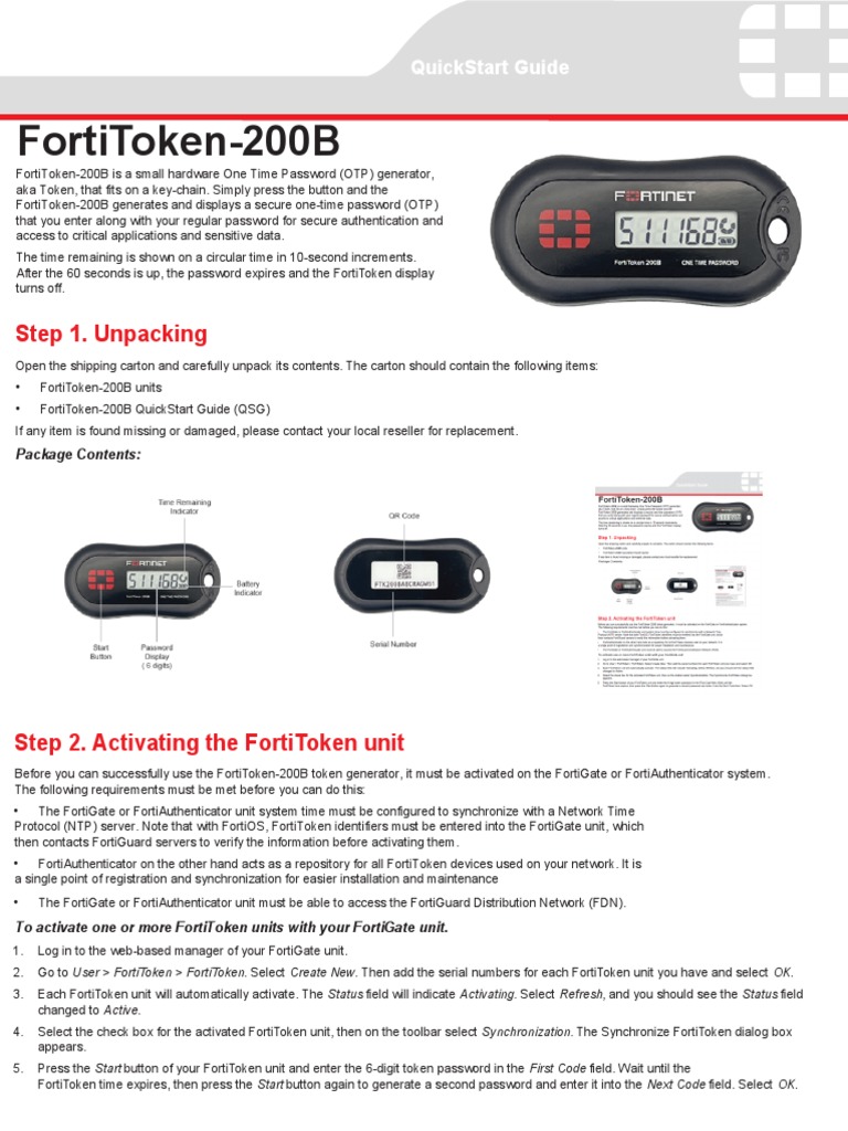 FortiToken-200B_v3 | PDF