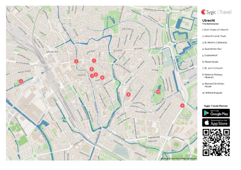 Utrecht Printable Tourist Map 87667 | PDF
