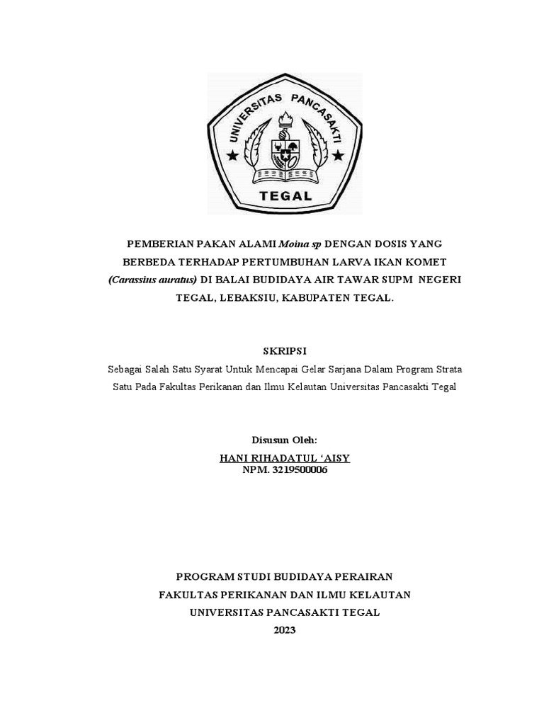 Skripsi Hani Rihadatul 'Aisy | PDF