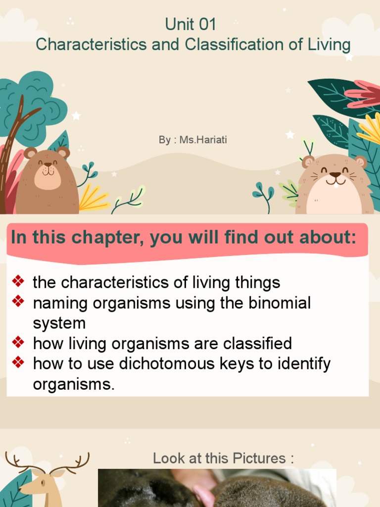 Characteristics of Living Things | PDF | Organisms | Cell (Biology)