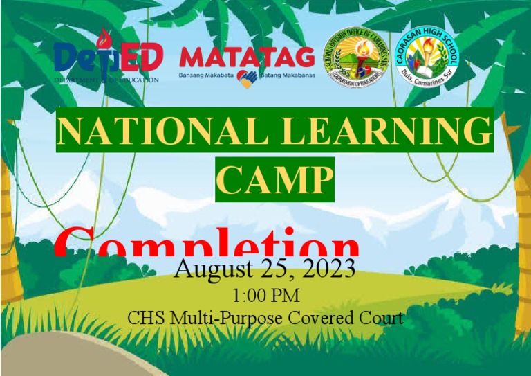 National Learning Camp Completion Event | PDF