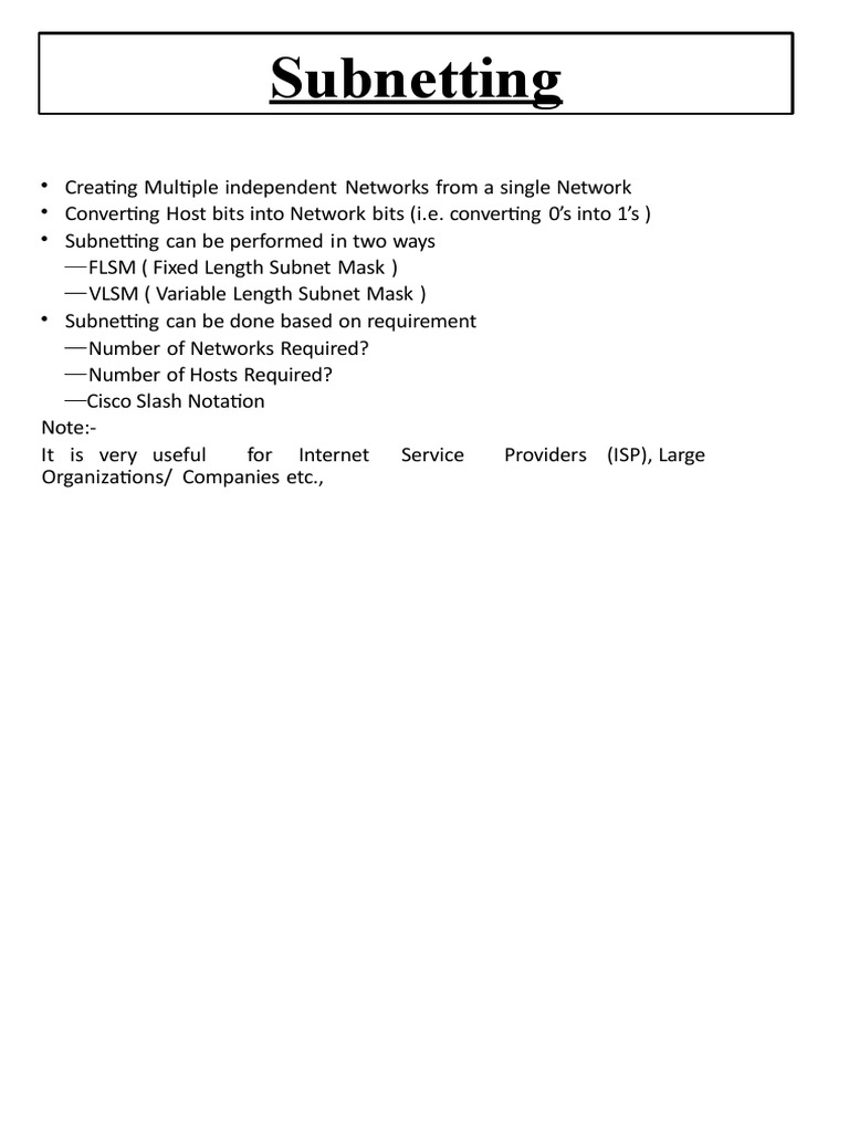 Subneting | PDF
