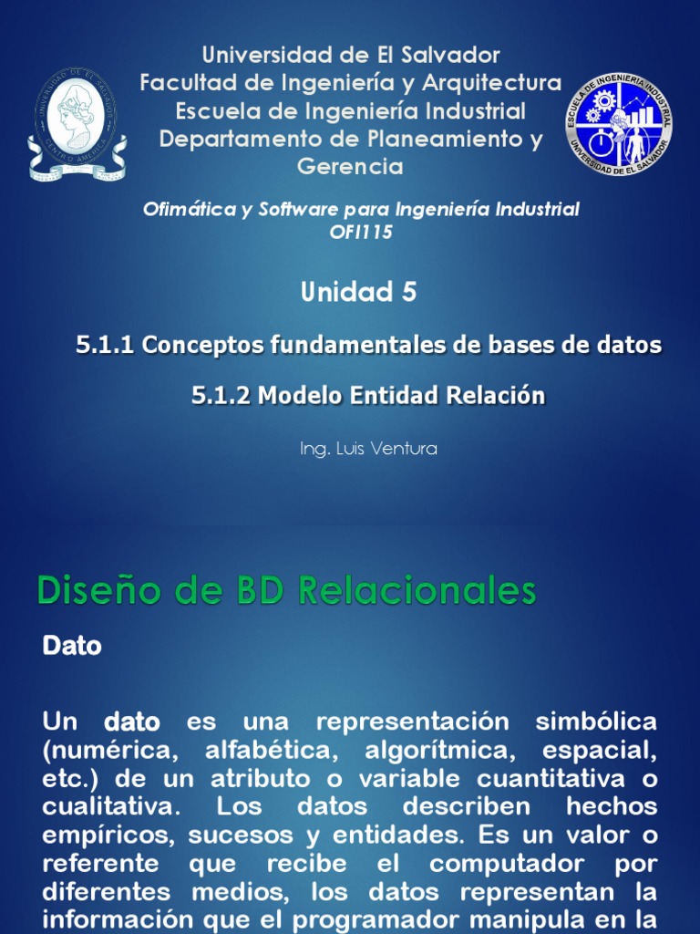 5.1.1-Fundamentos de BD - PDF - 5.1.2 Modelo Entidad-Relación.2 Modelo Entidad-Relación.2 Modelo ...