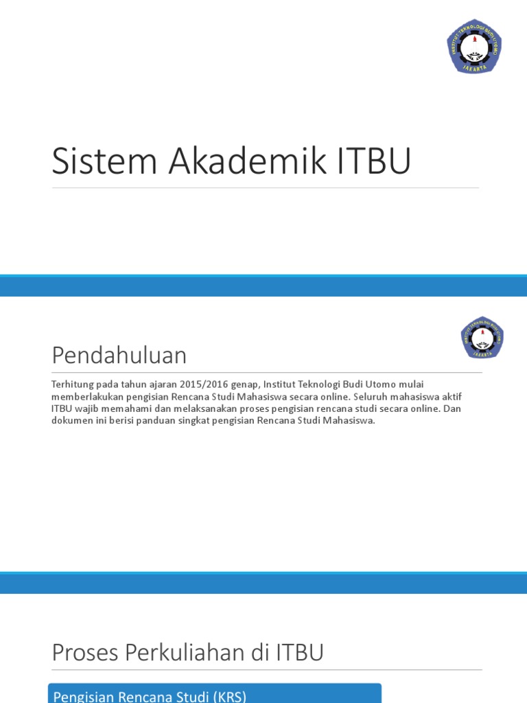 Panduan Pengisian KRS ITBU Online | PDF | Karier & Perkembangan ...