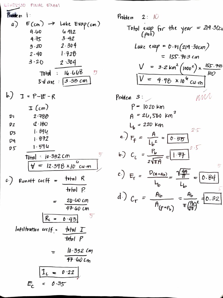 03 Eshdly30-Final Exam - Soln | PDF