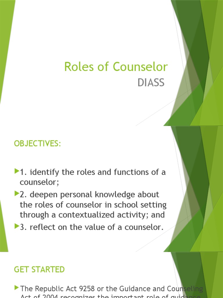 Roles of Counselor | PDF