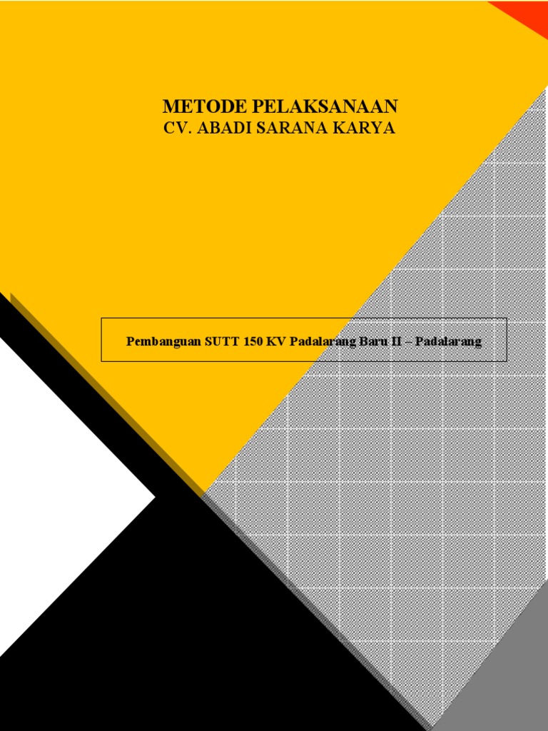 Metode Pelaksanaan Proyek SUTT 150 KV | PDF | Teknologi & Rekayasa