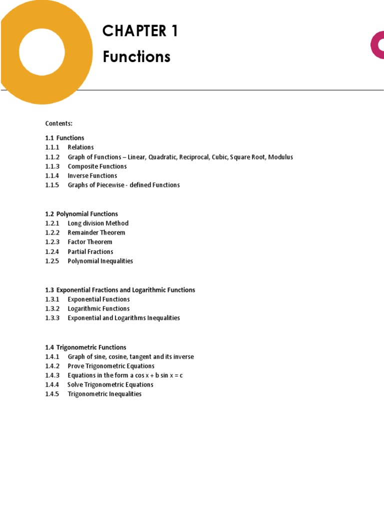 Chapter 1 Functions | PDF | Function (Mathematics) | Trigonometric ... Chapter 1 Functions | PDF | Function (Mathematics) | Trigonometric ...