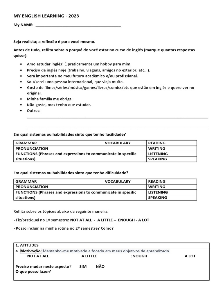 My English Learning | PDF