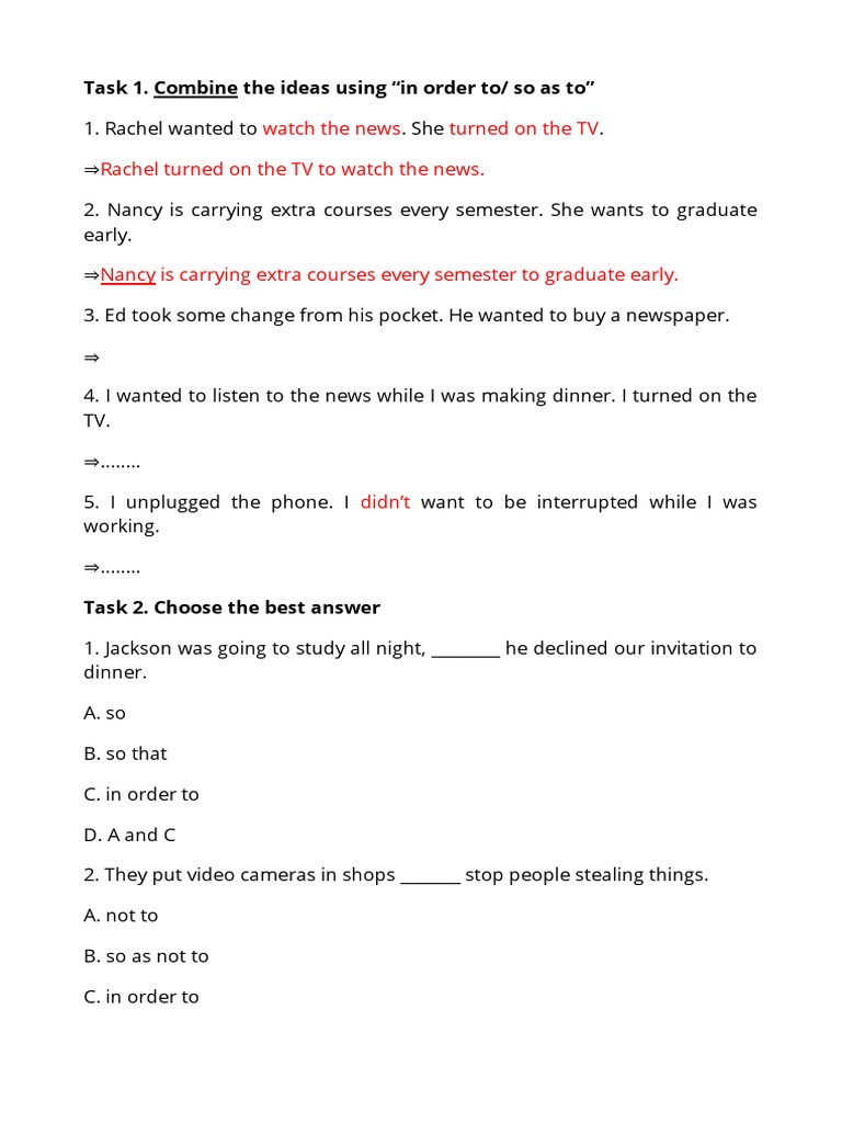 Combining Sentences with Purpose | PDF
