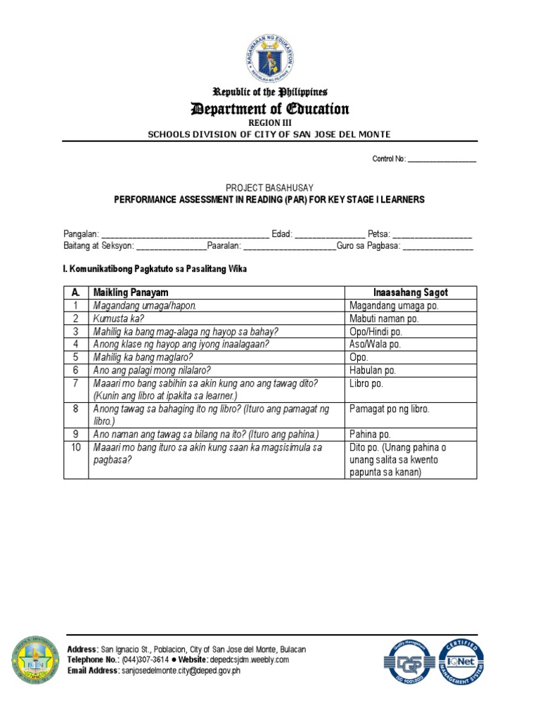 PAR Filipino | PDF