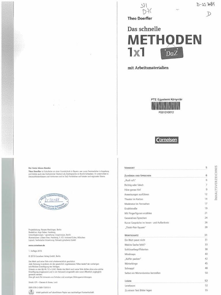 Das Methoden 1X1 | PDF