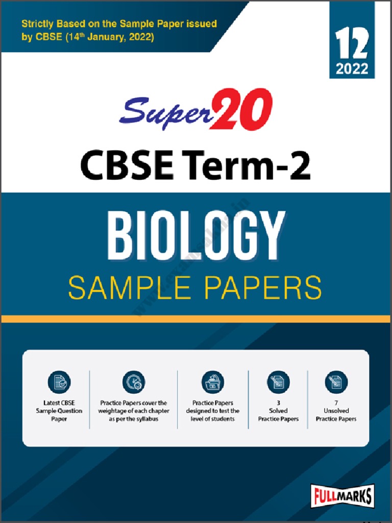 Biology Super 20 Sample Papers Term 2 Class 12 WWW - examSAKHA.in PDF | PDF