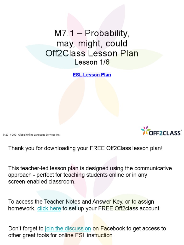 Modal Verbs Probability May Might Could | PDF | Lesson Plan | English ...