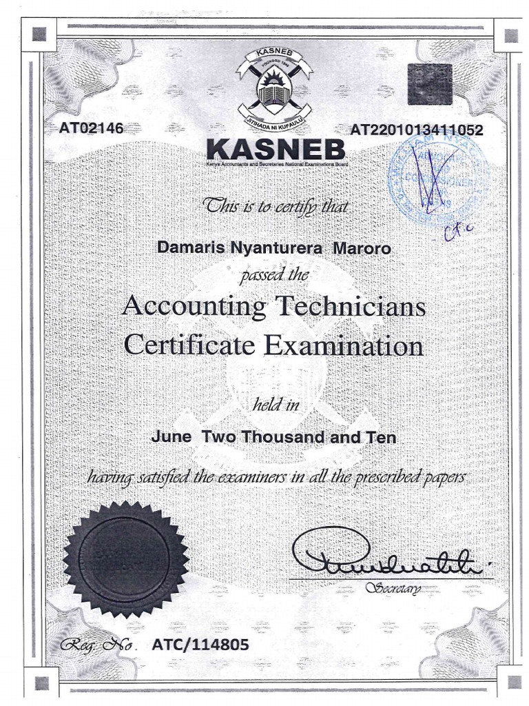 Atc Certificate | PDF