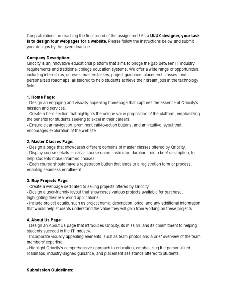 Assignment For UI - UX - 2 | PDF