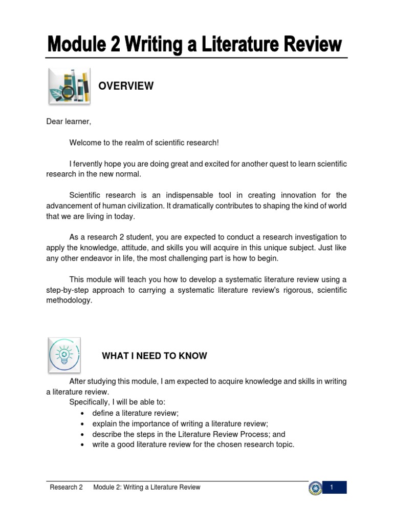 Module 2 Writing Literature Review | PDF