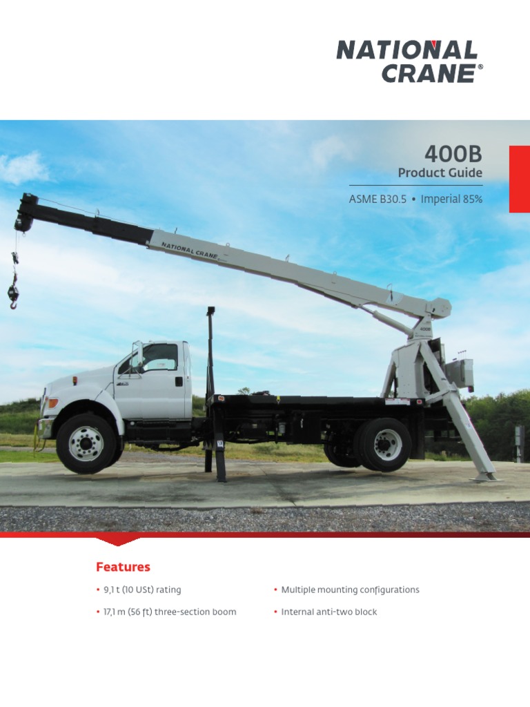 National Crane 400B Product Overview | PDF | Truck | Crane (Machine)