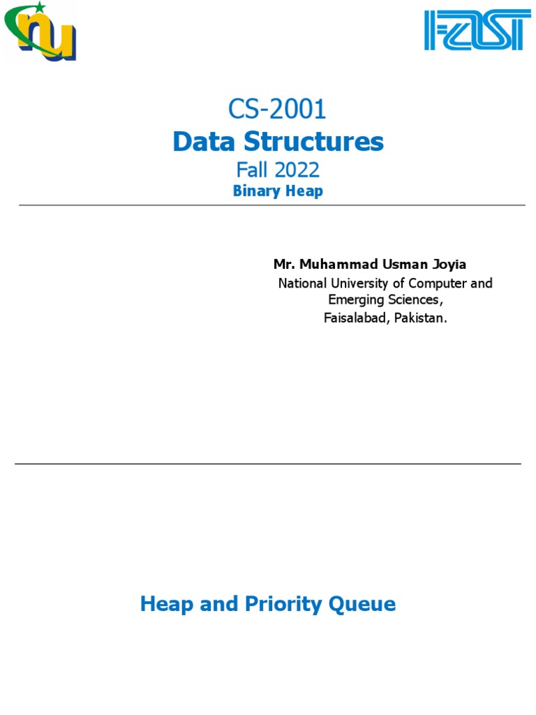 Lecture 16 - Binary Heap Implementation | PDF Lecture 16 - Binary Heap Implementation | PDF