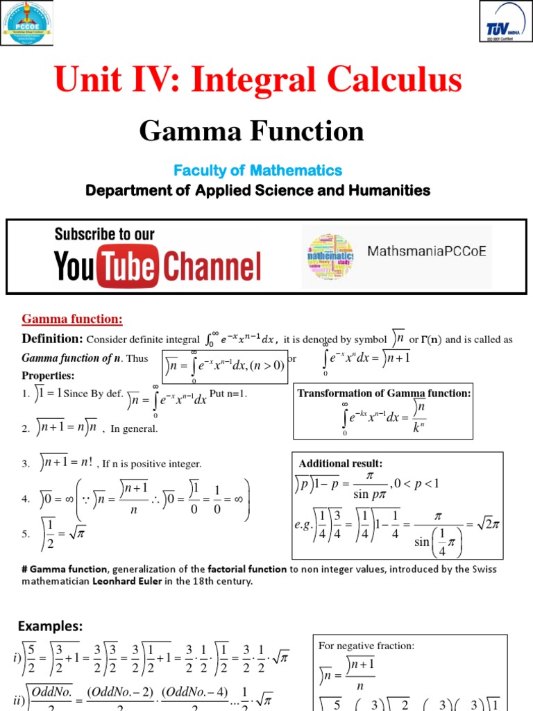 Gamma Fun. | PDF | Function (Mathematics) | Integer