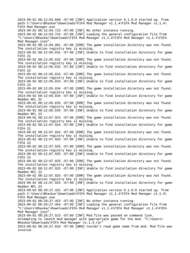 FIFA Mod Manager 2023 Installation Issues | PDF | Games & Activities ...