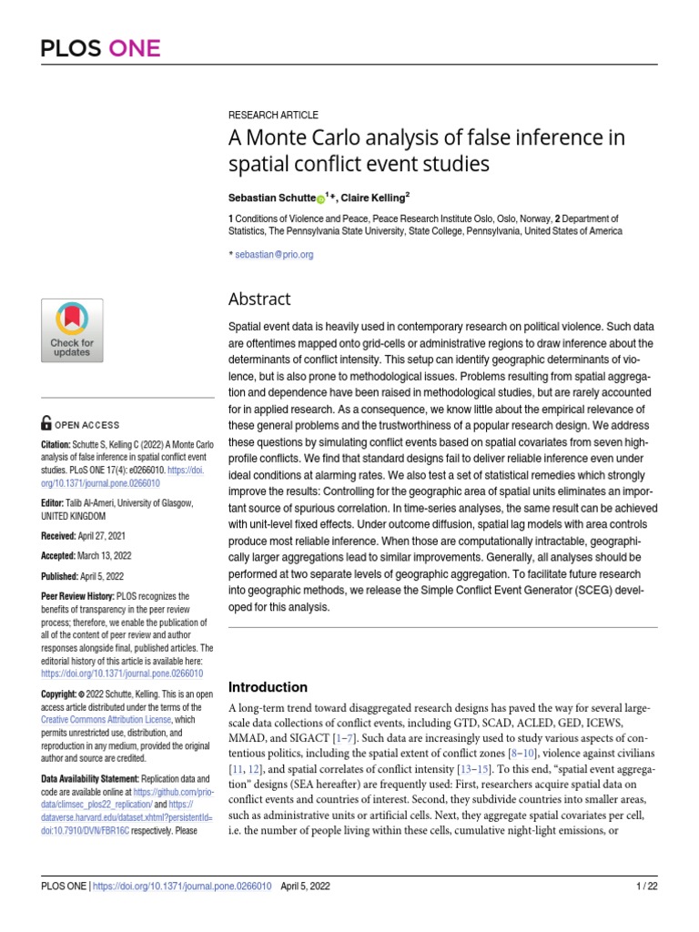 A Monte Carlo Analysis Of False Inference In Pdf Spatial Analysis Statistical Theory 