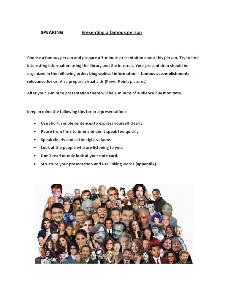 Famous Person Presentation Guide | PDF