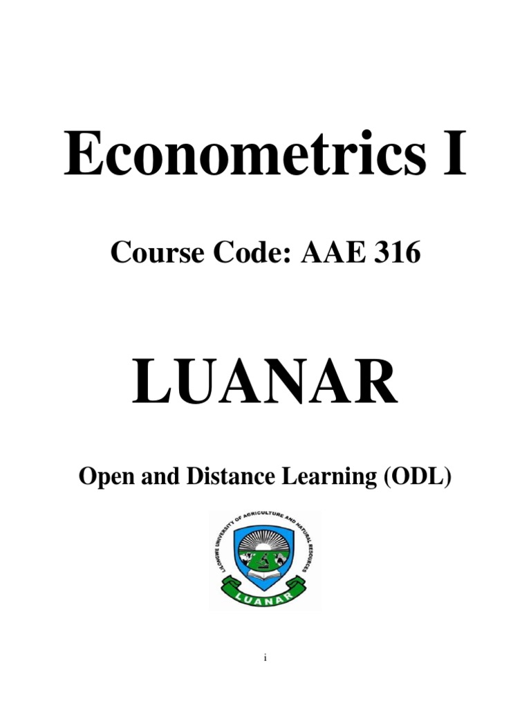 Econometrics I Module | PDF