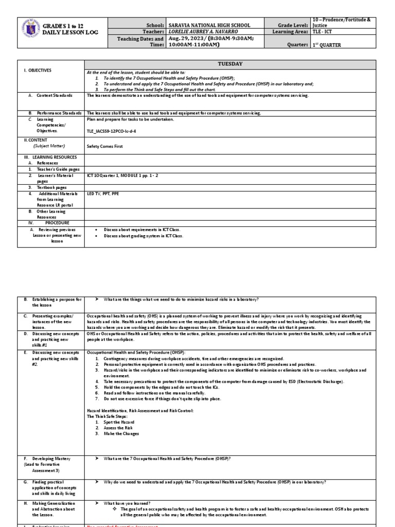 Dll Tle Ict Css 10 Q1 D1 Pdf