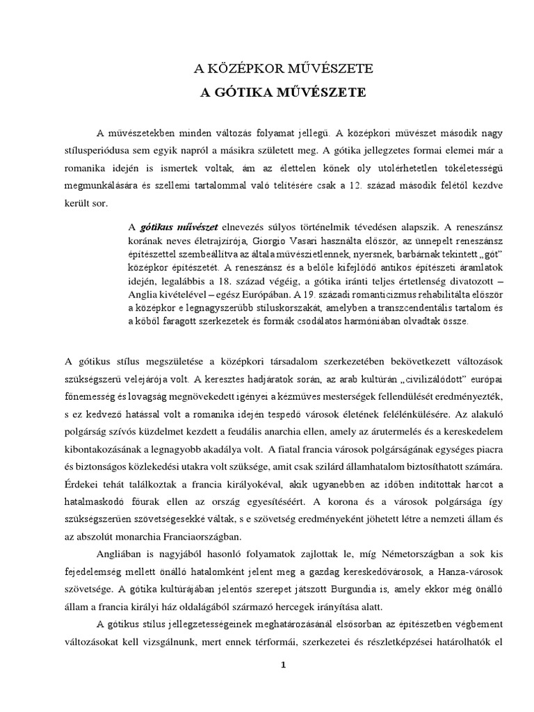 Gótika Művészete | PDF