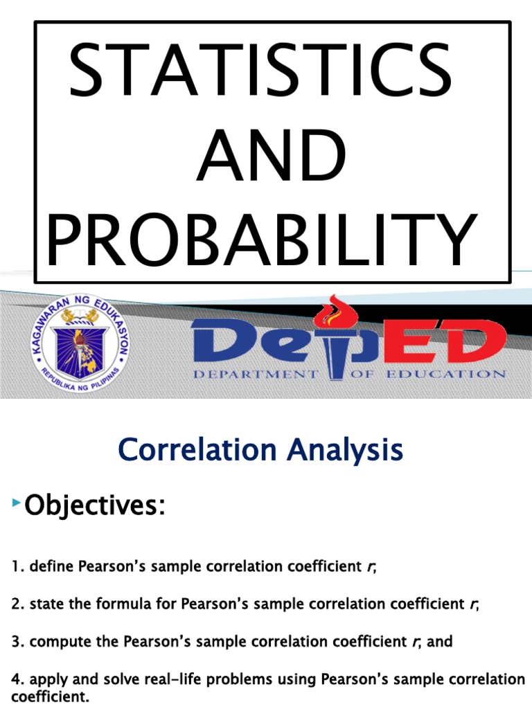 Calculating The Pearsons Sample Correlation Coefficient | PDF | Mathematics | Statistical Analysis