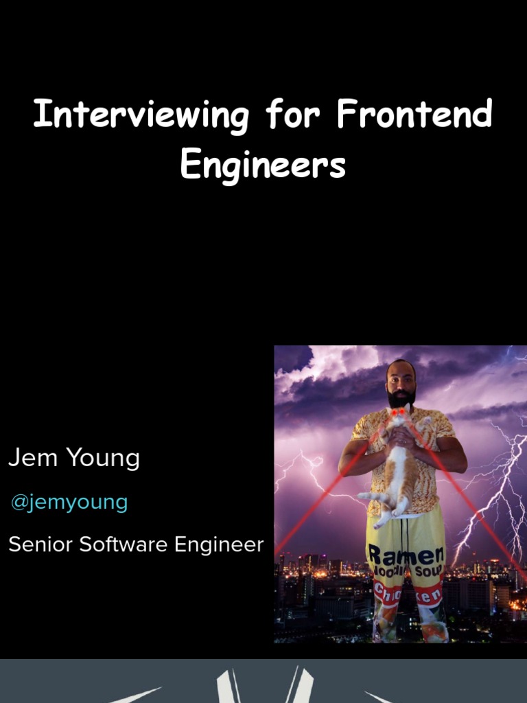Interviewing For Frontend Engineers Pdf Application Software Computer Programming